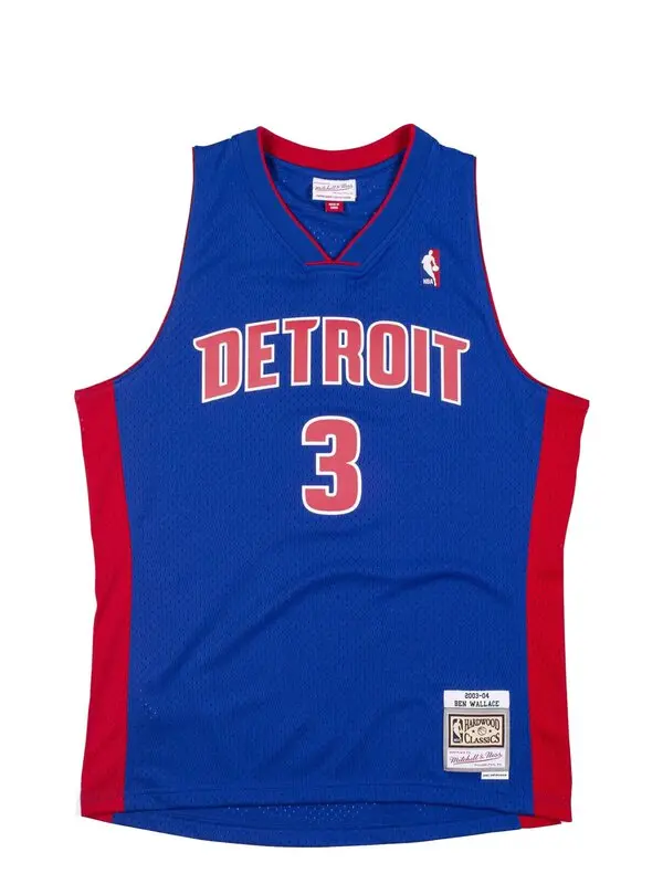 Mitchell & Ness Detroit Pistons 2003-04 Ben Wallace Swingman Jersey - Blue/red