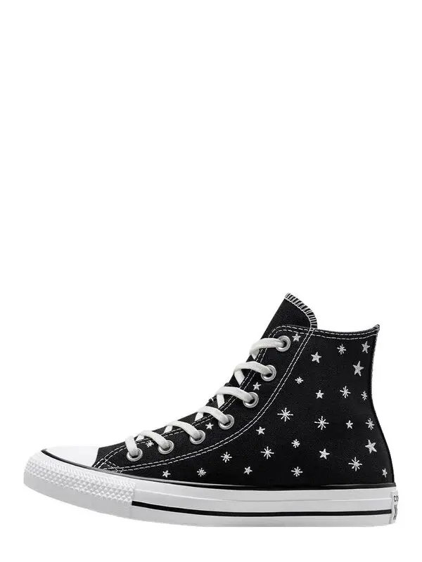 CONVERSE Chuck Taylor All Star High Top "embroidered Stars" Sneakers - Black/white