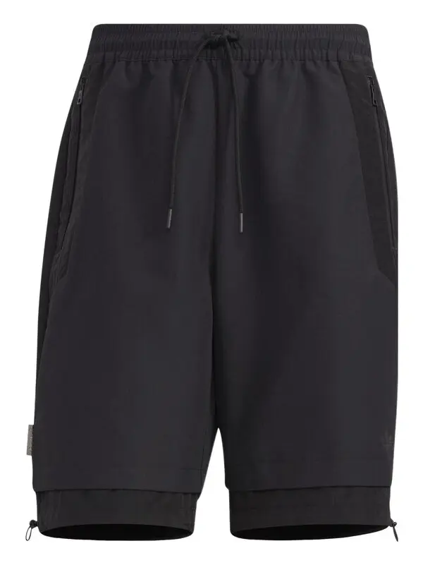 Adidas Sports Shorts With Zipper Closure And Drawstring Waist - Multi-color