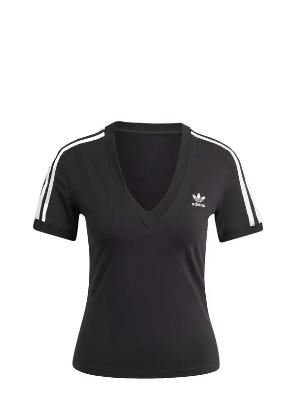 Adidas 3-stripes V-neck T-shirt - Black