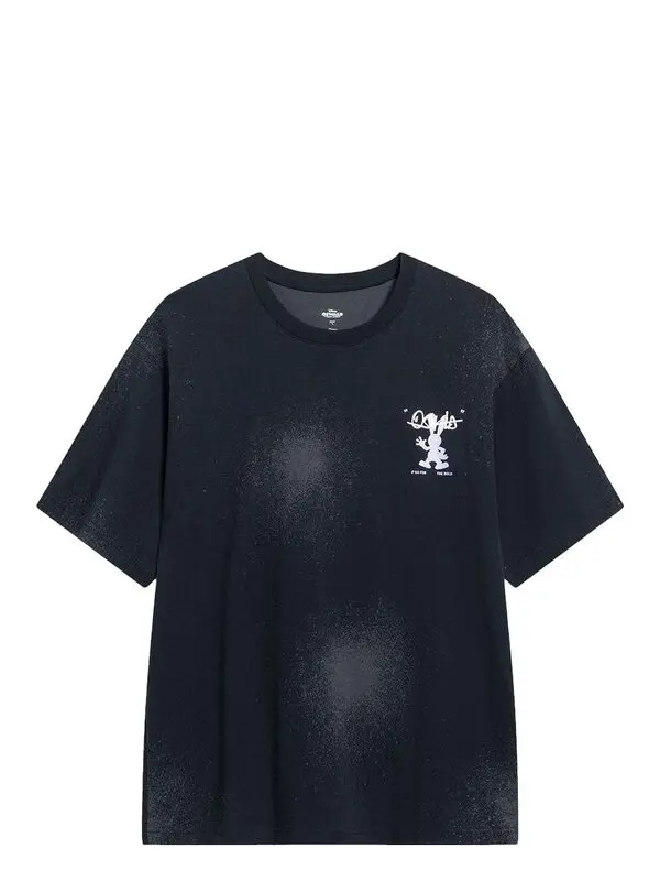 LI-NING X Disney Oswald Graphic T-shirt 'black White - Black/white