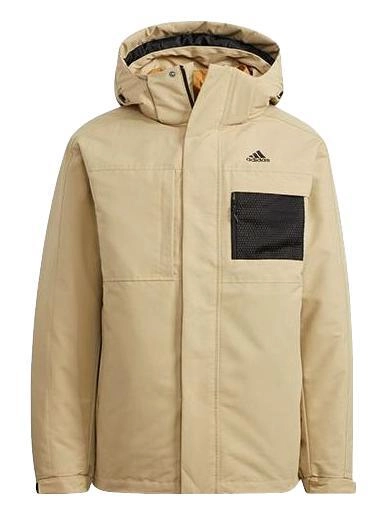 Adidas 3-in-1 Down Hooded Jacket - Light Khaki