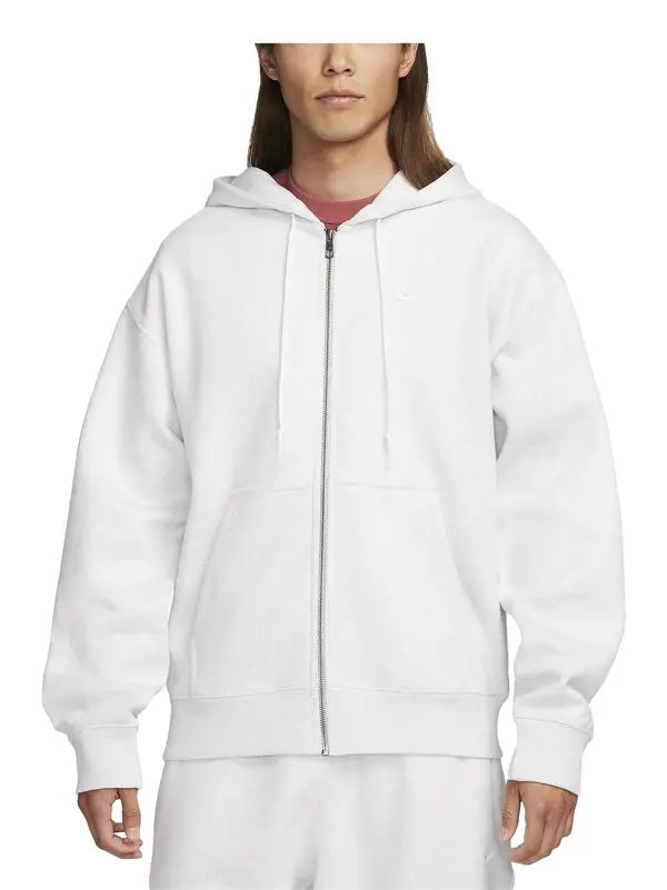 Nike Solo Swoosh Full-zip Hoodie - White