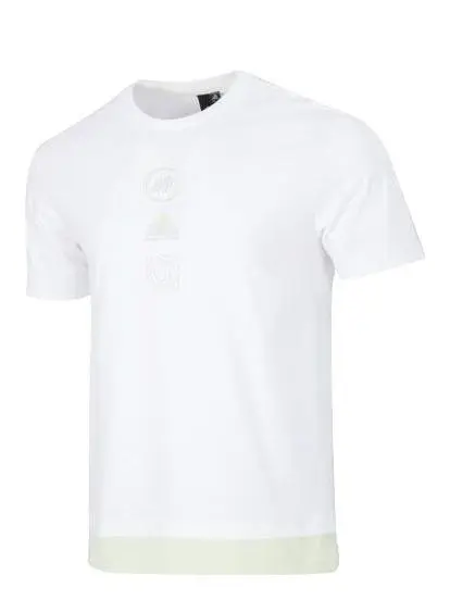 Adidas Colorblock Athleisure Casual Sports Short Sleeve White T-shirt - Multi-color