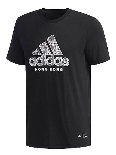 Adidas Kc Graphic Casual Printing City Round Neck Short Sleeve - Black