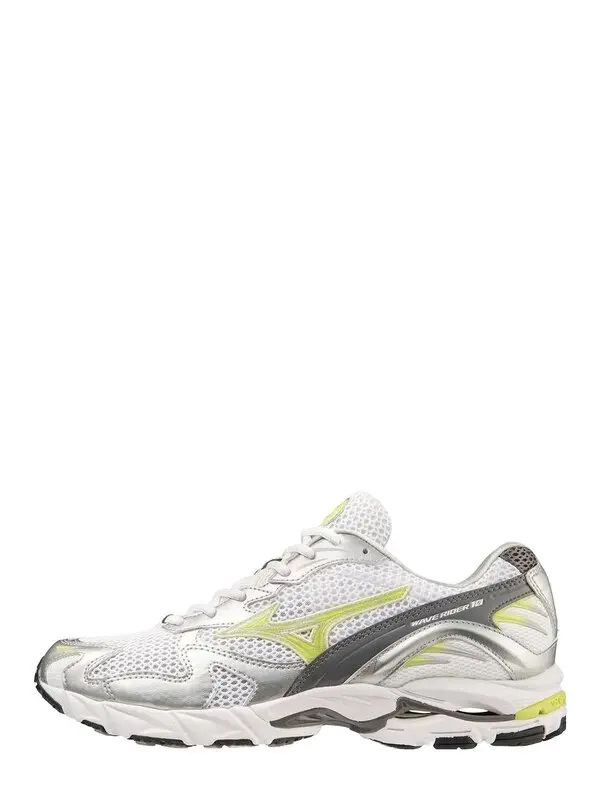 Mizuno Wave Rider "white Sunny Lime - White/sunny Lime/silver