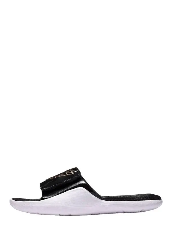 JORDAN Air Hydro 7 Metallic Gold Slides - Black