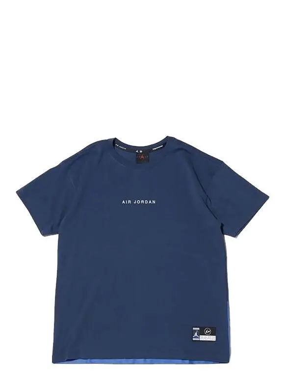 JORDAN X Fragment T-shirt 'navy/sport Royal/white - Blue