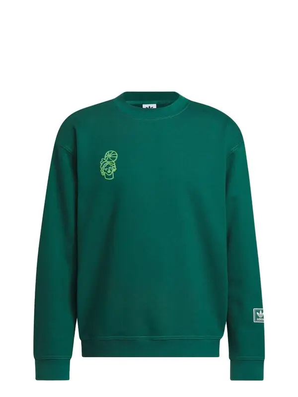 Adidas Hoop York City Crewneck Sweatshirt - Green