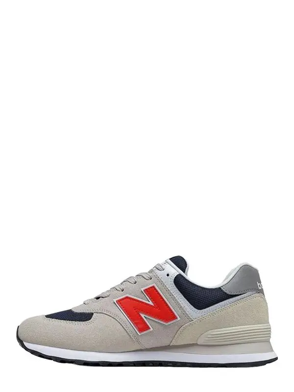 NEW BALANCE 574 Athletic Sneakers - Grey/red