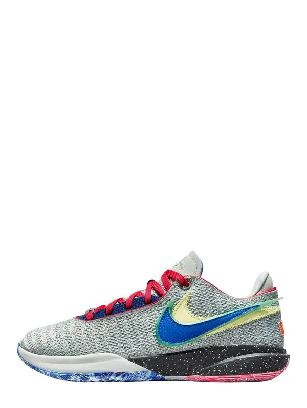 Nike Lebron 20 " Lifer" Sneakers - Light Silver/hyper Royal-lemon Chiffon-safety Orange