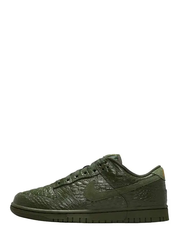 Nike Dunk Low 'crocodile' Sneakers - Carbon Green/metallic Gold/medium Olive