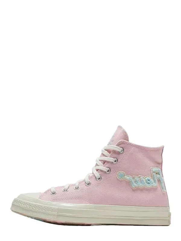 CONVERSE Golf Le Fleur X Chuck 70 Chenille "almond Blossom" High Top Sneakers - Pink