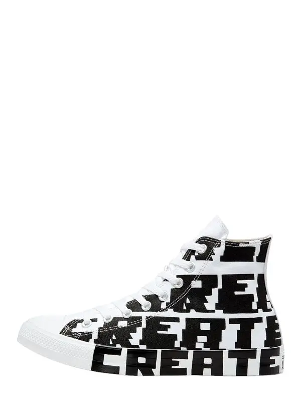 CONVERSE Chuck Taylor All Star High Top "create Future" Sneakers - White/black