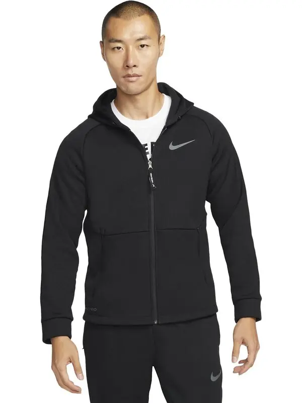 Nike Pro Therma-fit Fleece Hooded Jacket - Black