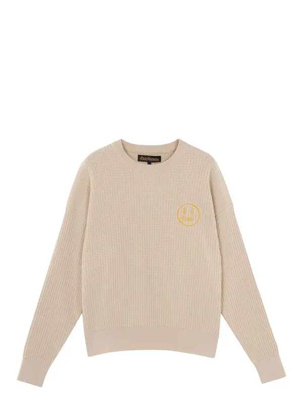 Drew House Mascot Waffle Knit Sweater - Cream