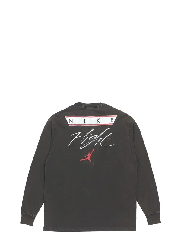 JORDAN Air Flight Crewneck Long Sleeve - Black