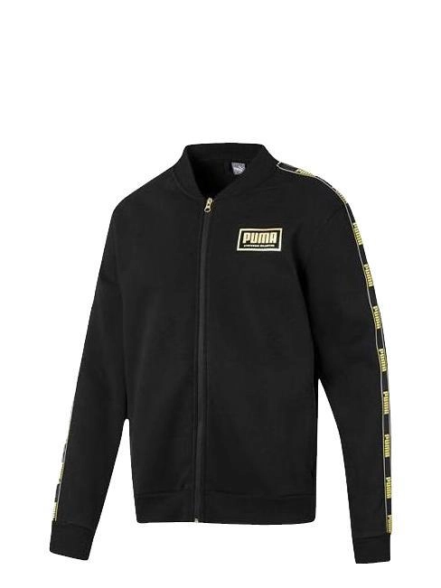 PUMA Fleece Track Jacket With Logo Detail - Black