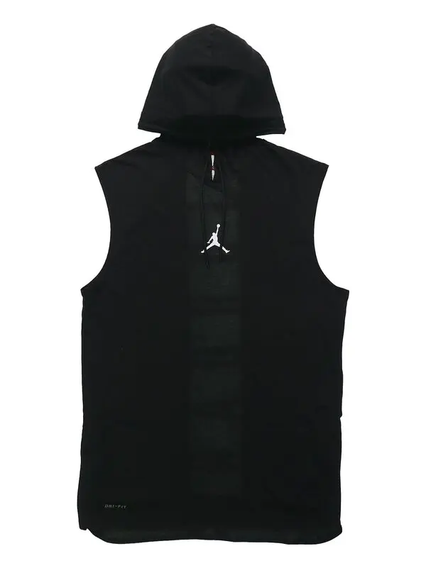 JORDAN Air Dri-fit Hooded Vest - Blackwhite