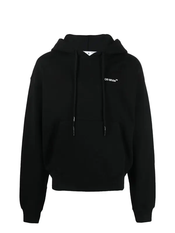 Off-White Caravaggio Crowning Over-print Hoodie - Black/white