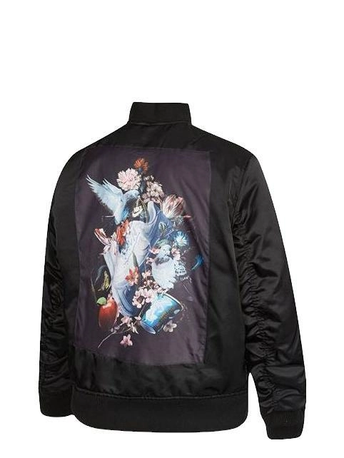 Nike Bomber Jacket With Floral Graphic Detail - Black