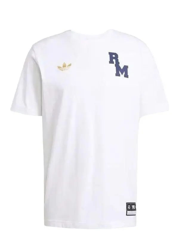 Adidas Real Madrid Vrct T-shirt Asia Sizing 'white Navy - White/navy