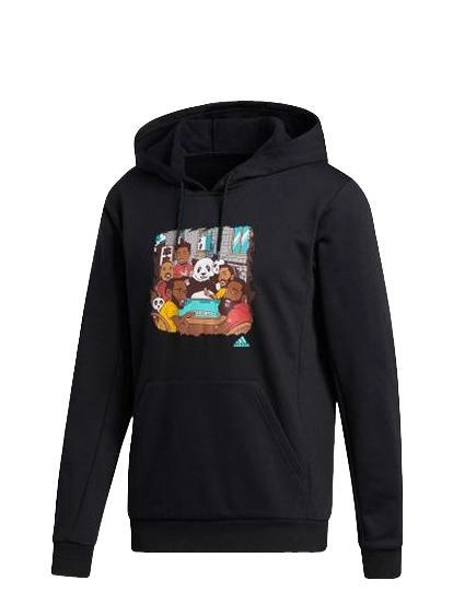 Adidas Comics Panda Printed Hoodie - Black