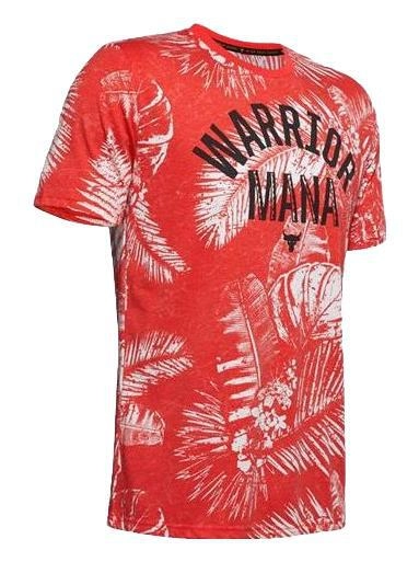 Under Armour Project Rock Aloha Camo Short Sleeve - Red