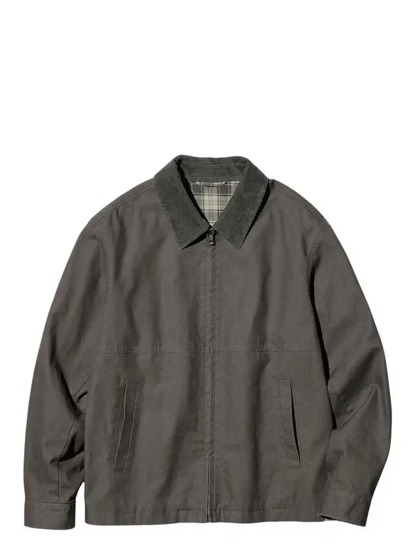 Uniqlo Zip-up Short Blouson Jacket - Olive Green