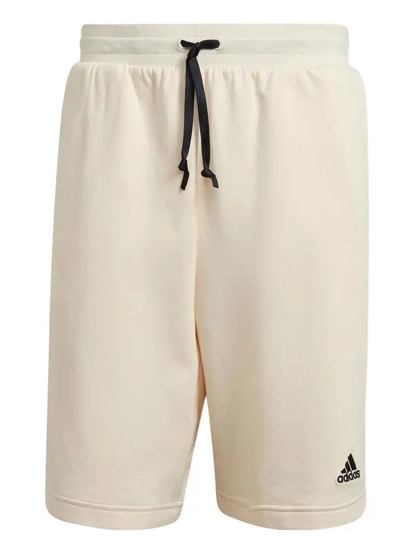 Adidas Solid Color Logo Micro Mark Lacing Casual Sports Shorts - Multi-color
