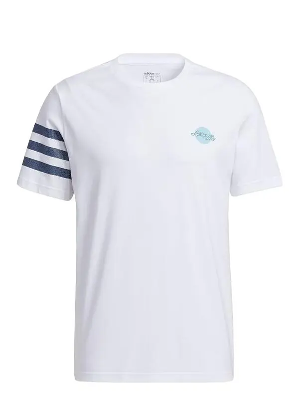 Adidas Neo Casual Sports Round Neck Short Sleeve - White