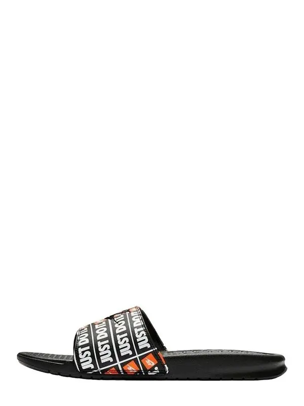 Nike Benassi Print "just Do It" Slides - Black