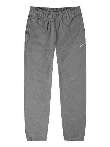 Nike Embroidered Logo Solid Color Bundle Feet Sports Pants/trousers/joggers Gray - Grey