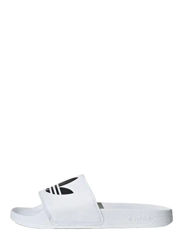 Adidas Adilette Lite Slides With Trefoil Logo - Cloud White/core Black