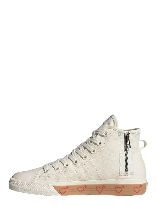 Adidas Human Made X Nizza High Top Sneakers - Cream