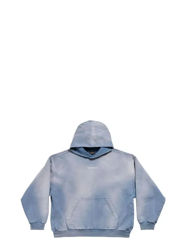 Balenciaga Logo Hoodie - Blue