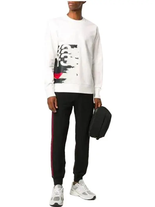 Adidas Y-3 Logo Printed Pullover - White
