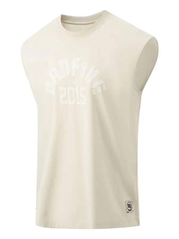 LI-NING Badfive Graphic Basketball Tank - Oatmeal Grey