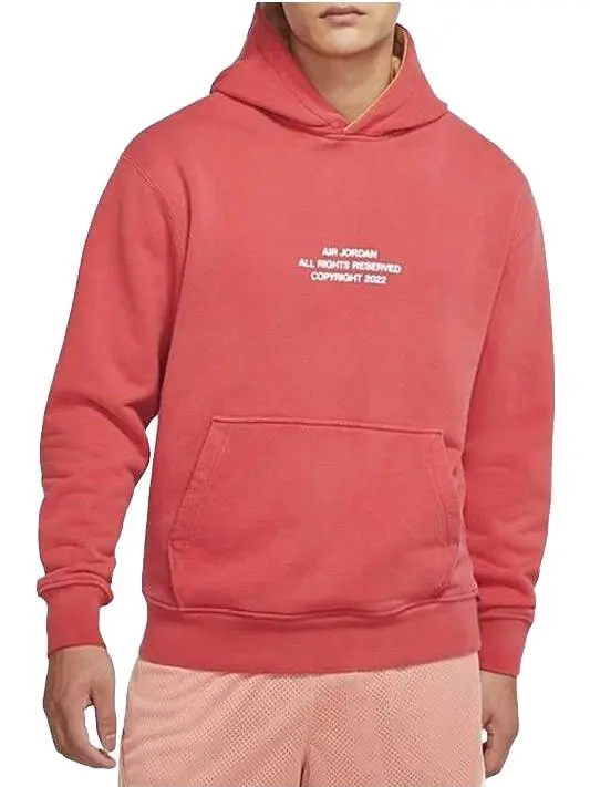 JORDAN Flight Heritage Fleece Pullover Hoodie - Red