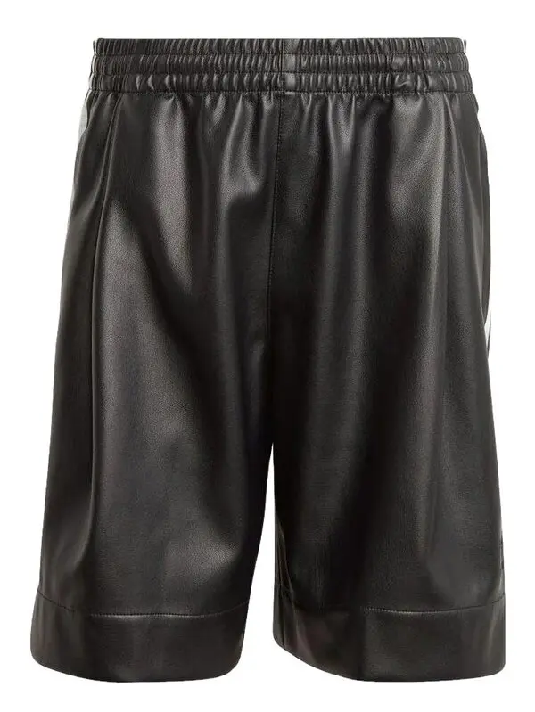 Adidas Faux Leather Adicolor 3-stripes Shorts - Black