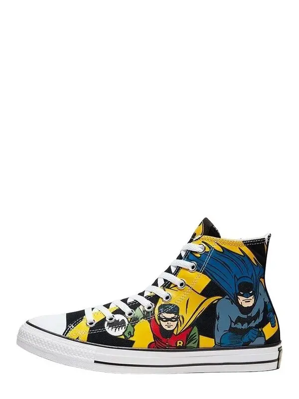 CONVERSE Batman X Chuck Taylor All Star High '80th Anniversary Issue 164' Sneakers - Black/yellow