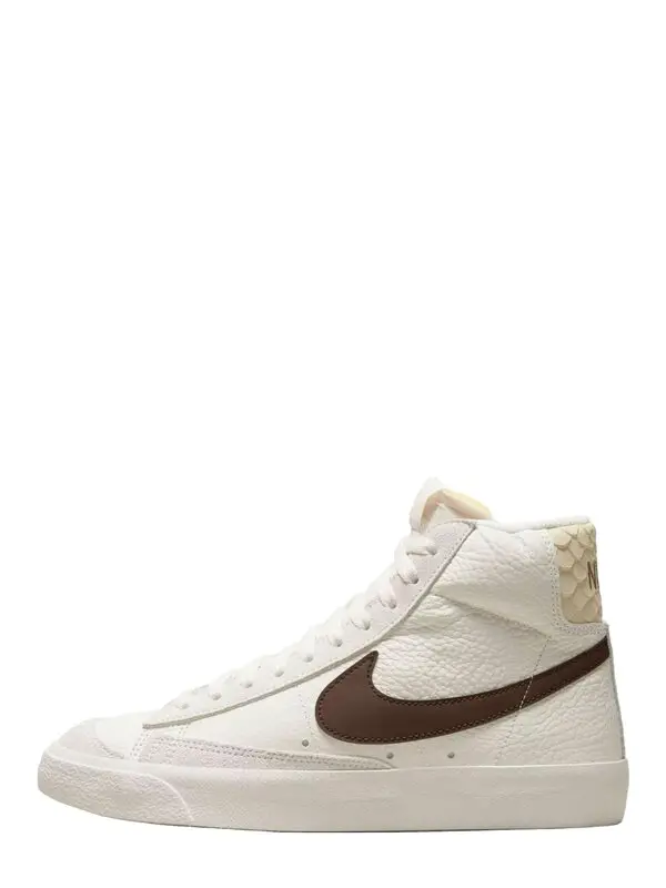 Nike Blazer Mid High Top Lace Up Sneakers With Snakeskin Detail - Sail/photon Dust/phantom