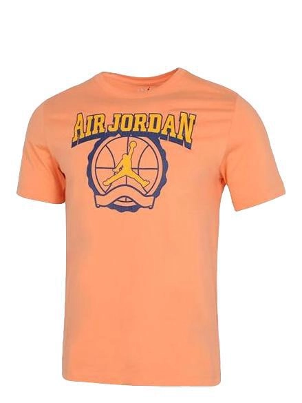JORDAN Burst Crack Basketball Sports Short Sleeve T-shirt - Orange