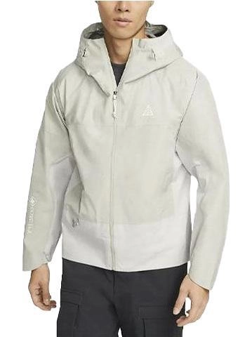 Nike Casual Waterproof Hooded Long Sleeves Jacket - Light Gray