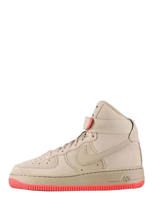 Nike Force 1 High Top Sneakers - Grey/red