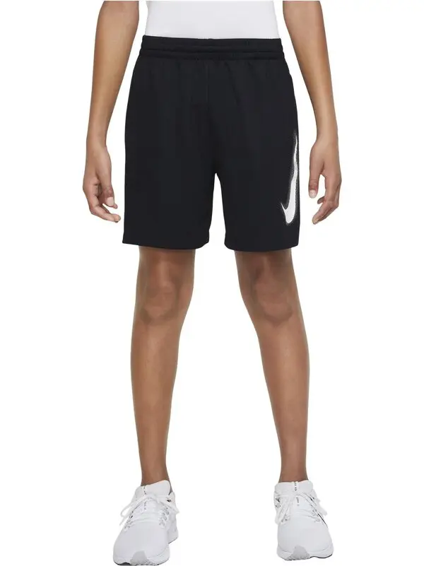Nike Dri-fit Graphic Training Shorts - Black/white/white