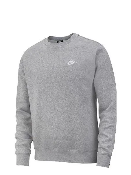 Nike Club Small Logo Long Sleeve Sweatshirt - Dark Gray