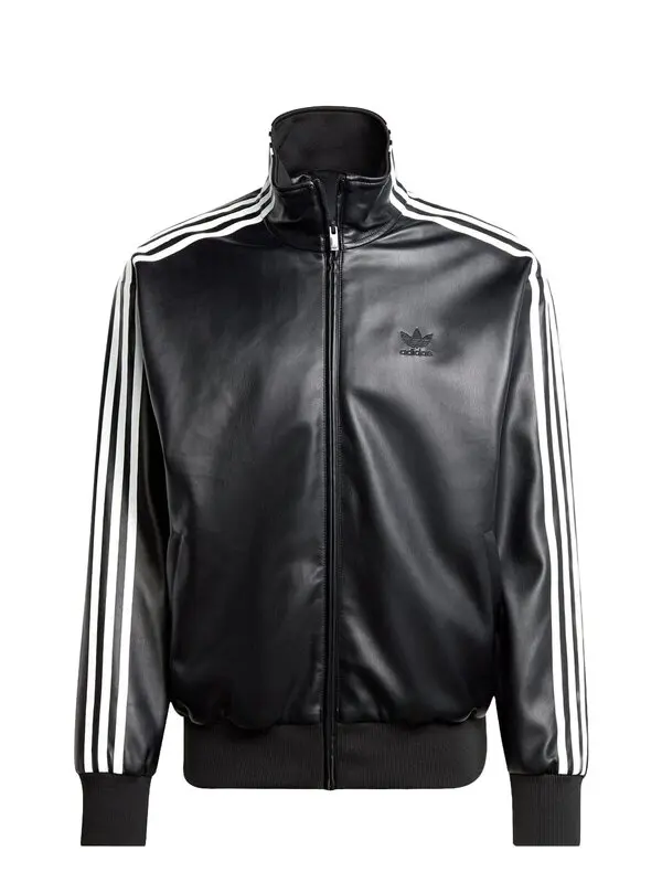 Adidas Faux Leather Adicolor Track Jacket - Black