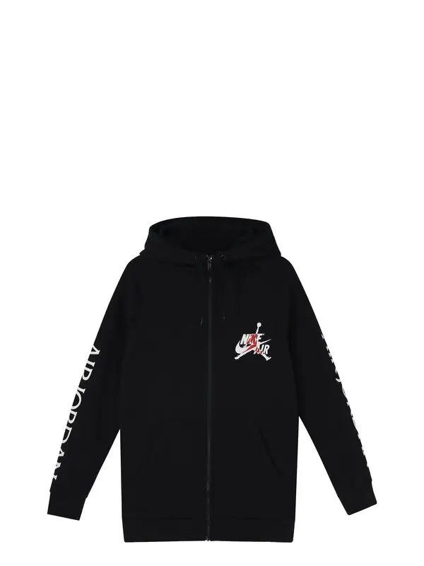 JORDAN Zip Up Hoodie Jacket - Black