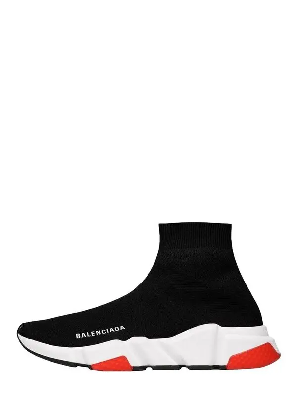 Balenciaga Speed Trainer Mid Sneakers - White/red/black